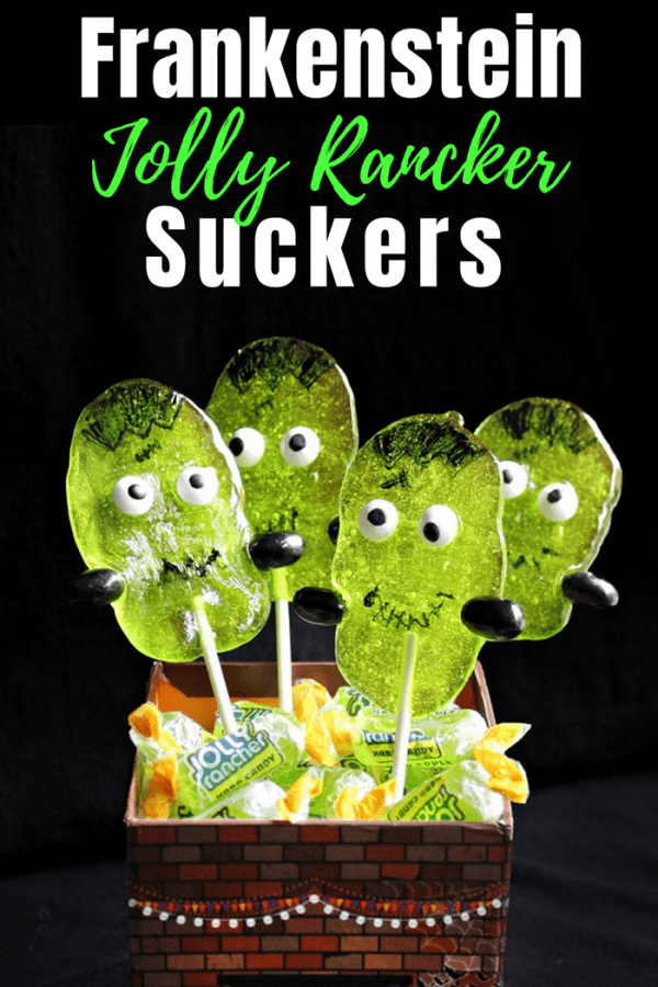 Super Cute Frankenstein Jolly Rancher Suckers for Halloween