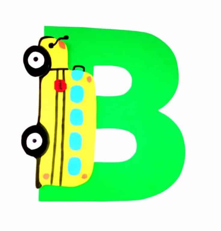 Letter B Craft With Printable – B is For Bus – Letter of the Week