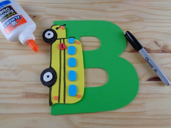 Letter B Craft With Printable – B is For Bus – Letter of the Week