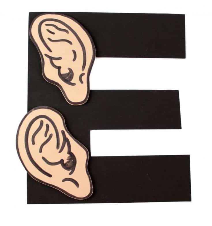 Letter E Craft- E is for Ears - Letter of the Week