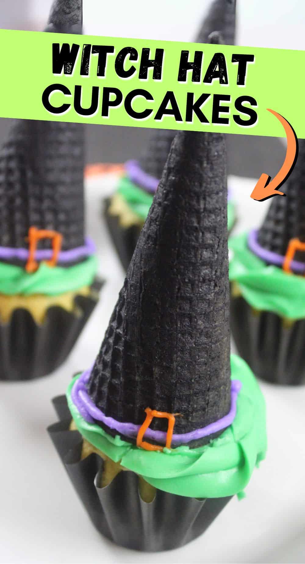 Witch Hat Cupcakes (Easy Halloween Cupcake Idea)