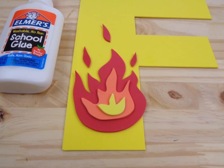 Letter F Craft with Printable - F is for Fire