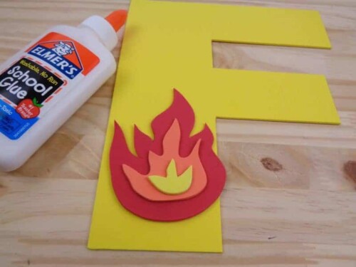 Letter F Craft with Printable - F is for Fire - Letter of the Week