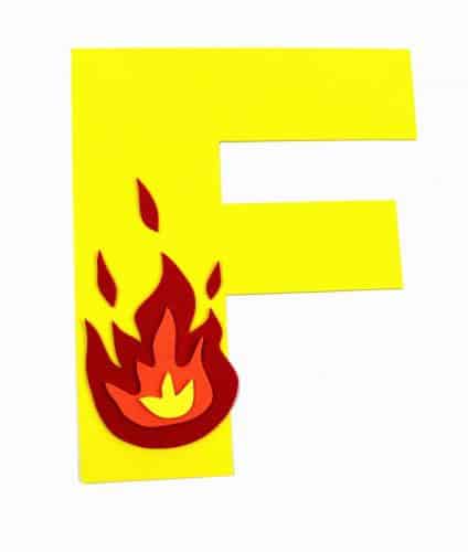 Letter F Craft with Printable - F is for Fire