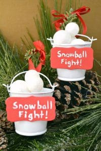 Snowball Fight Ornament - Christmas Craft