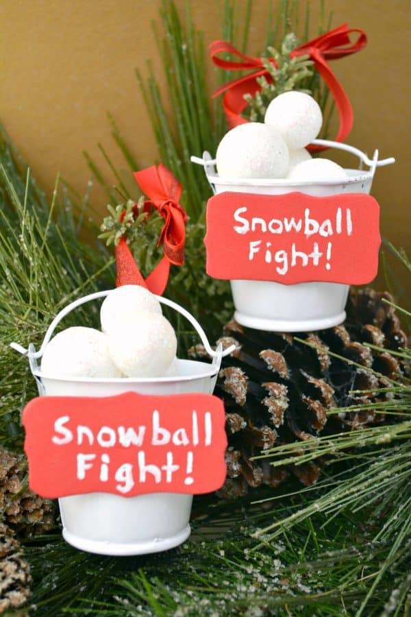 Snowball Fight Ornament - Christmas Craft