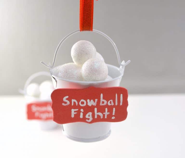 Snowball Fight Ornament - Christmas Craft
