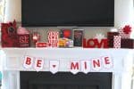 "Be Mine" DIY Valentine Banner Free Printable for Valentine's Day