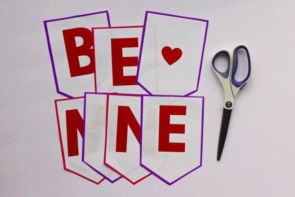 "Be Mine" DIY Valentine Banner Free Printable for Valentine's Day