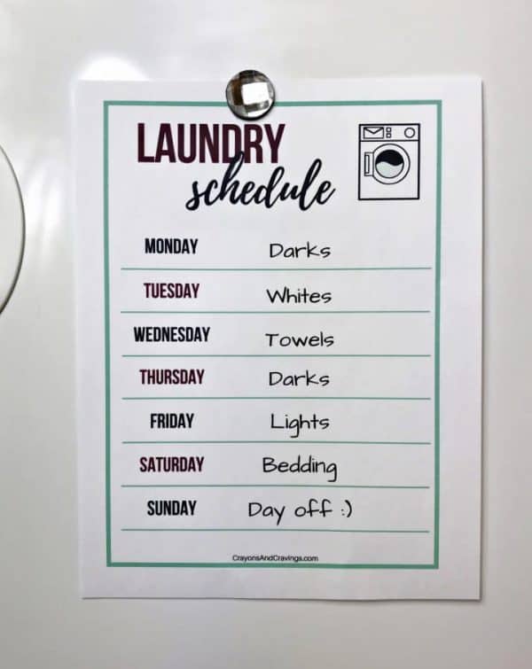 Laundry Routine Tips and Free Laundry Schedule Printable