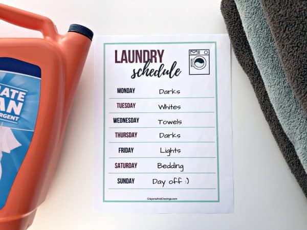 Laundry Routine Tips and Free Laundry Schedule Printable
