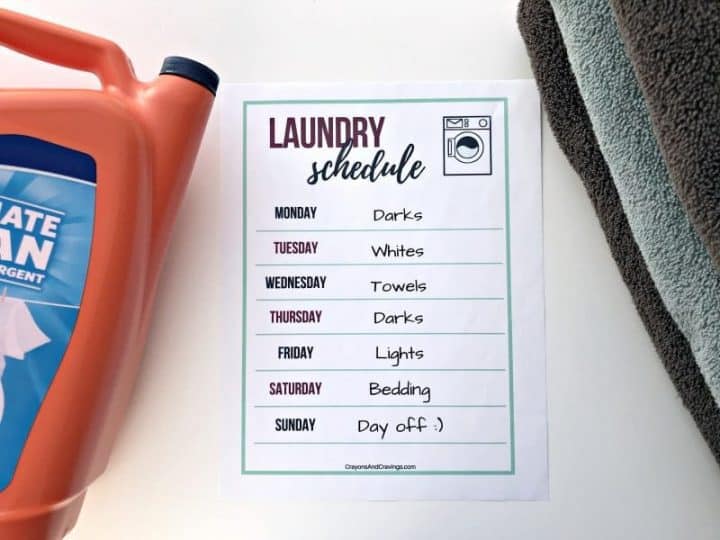 Laundry Routine Tips and Free Laundry Schedule Printable