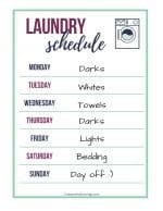 Laundry Routine Tips and Free Laundry Schedule Printable