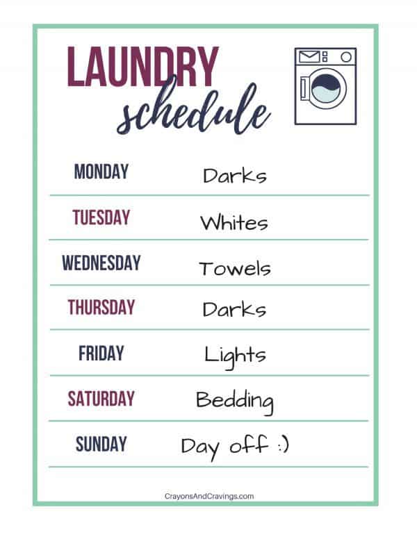 Laundry Routine Tips and Free Laundry Schedule Printable