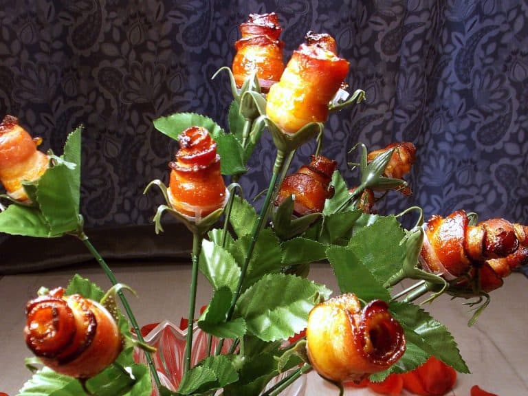 Candied Bacon Roses