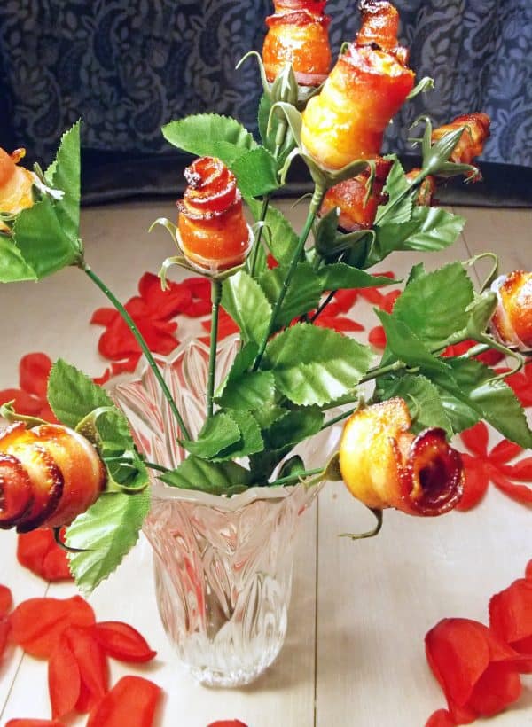 Candied Bacon Roses
