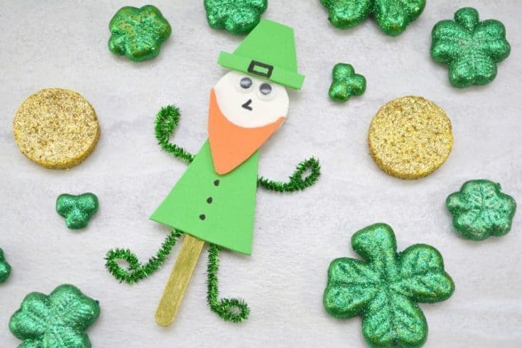 Popsicle Stick Leprechaun Craft for St. Patrick's Day