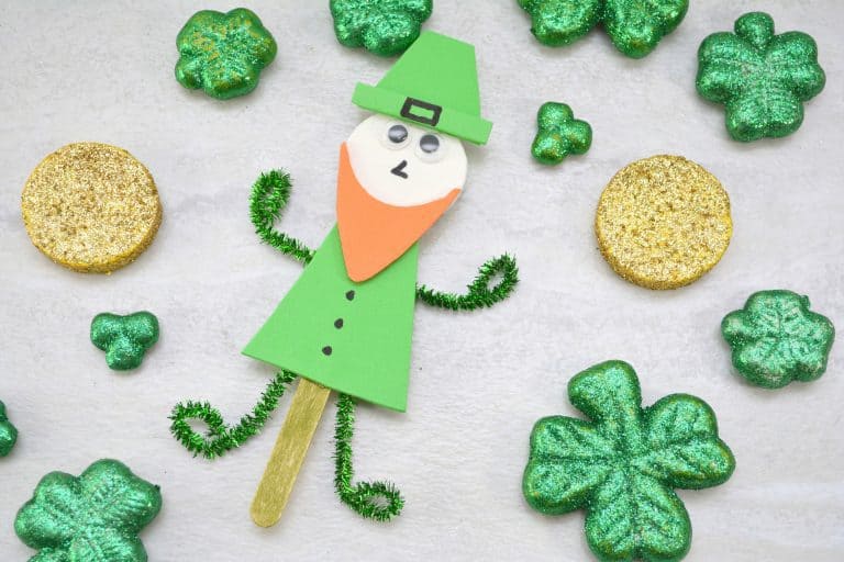 Popsicle Stick Leprechaun Craft for St. Patrick's Day