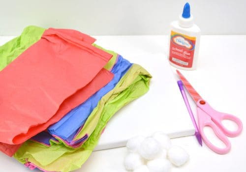 Rainbow Canvas Tissue Paper Craft for Kids