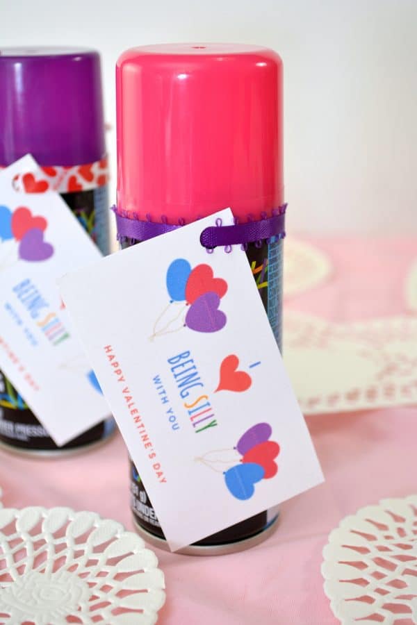 Silly String Valentines for Kids with FREE Printable Labels