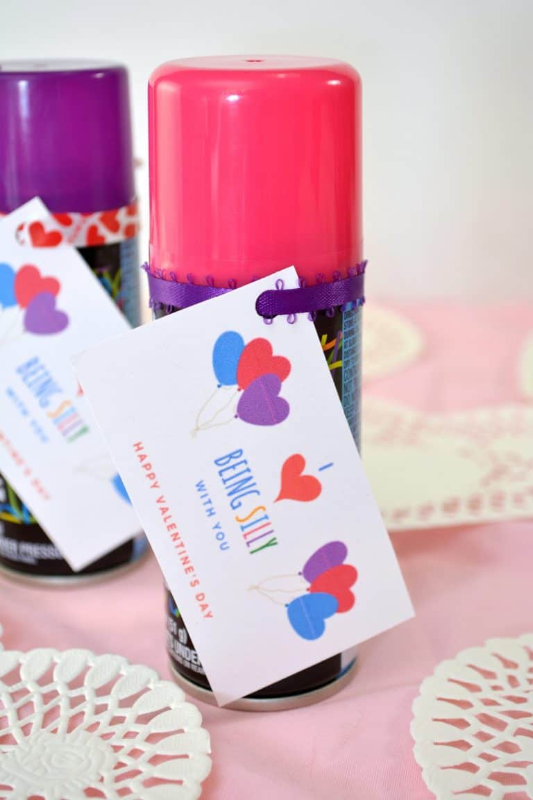 Silly String Valentines for Kids with FREE Printable Labels