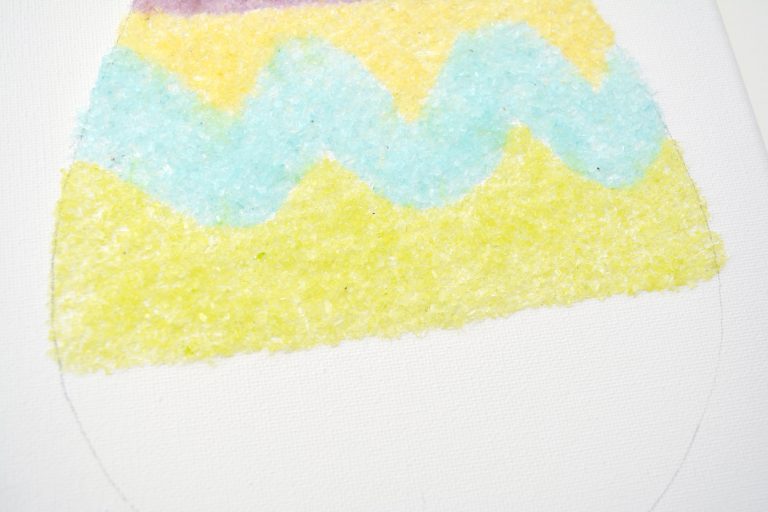 Salt Glitter Easter Egg Canvas Art Project