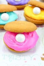 Clam Shell Cookies - Easy No-Bake Mermaid Party Idea
