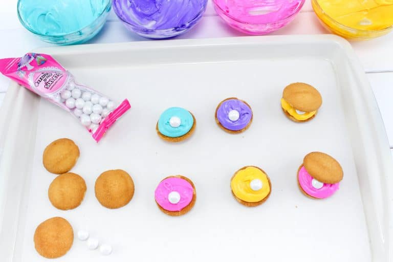 Clam Shell Cookies - Easy No-Bake Mermaid Party Idea