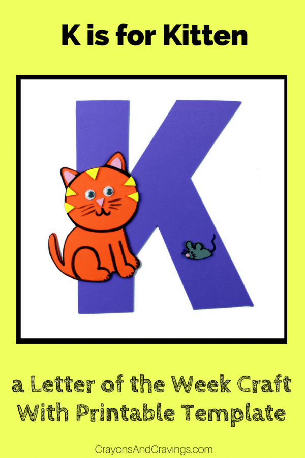 Letter K Craft With Printable – K is For Kitten