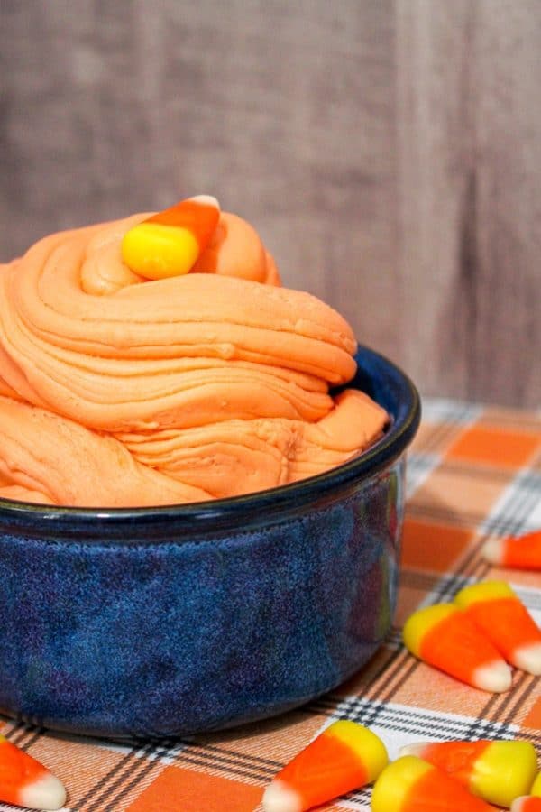 Candy Corn Slime - a Taste-Safe Slime for Halloween Sensory Play