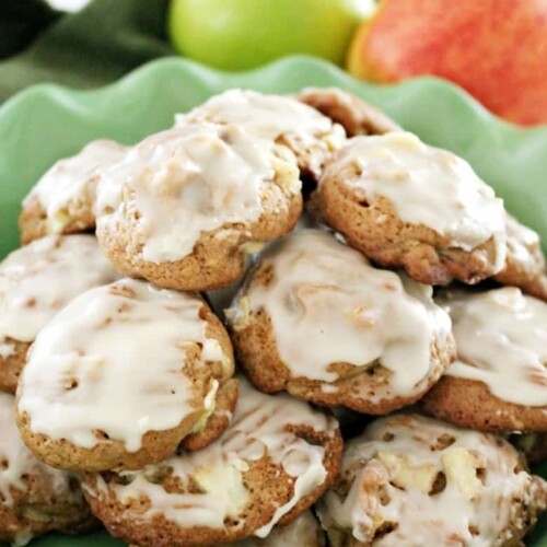 Glazed Soft Apple Cookies - An Old-Fashioned Apple Cookie Recipe