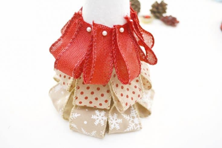 Burlap Ribbon Christmas Tree - A Rustic Holiday Decor DIY