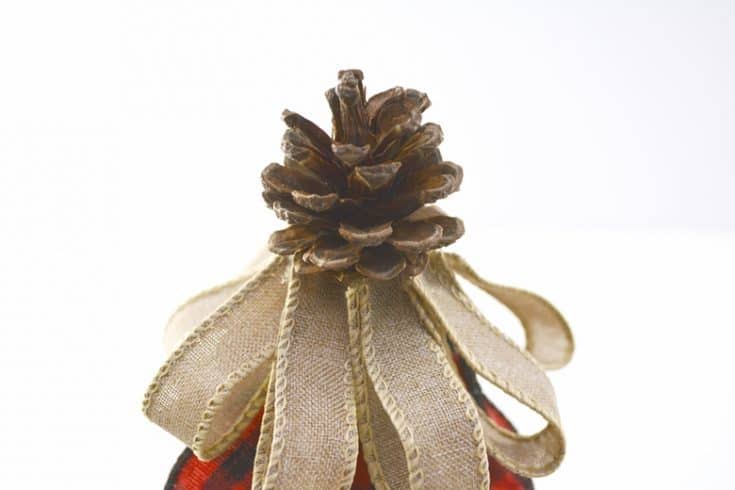 Burlap Ribbon Christmas Tree - A Rustic Holiday Decor DIY