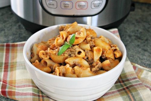 Instant Pot Cheesy Hamburger Casserole Recipe