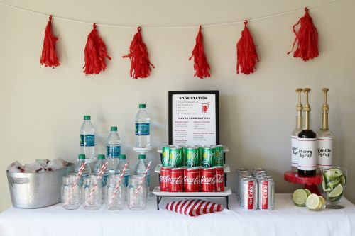 Flavored Soda Station: A Fun Drink Station Idea for Your Party