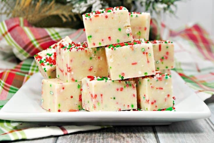 Sugar Cookie Christmas Fudge Recipe - Only 5 Ingredients!