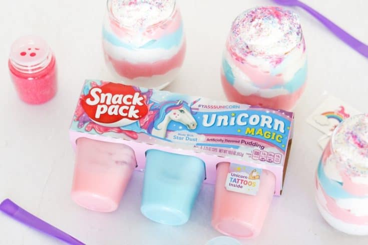 Easy Unicorn Pudding Parfatis