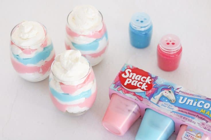 Easy Unicorn Pudding Parfatis