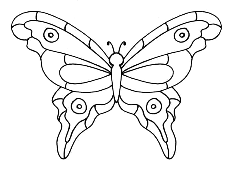 Faux Stained Glass Butterfly Craft With Printable Butterfly Template