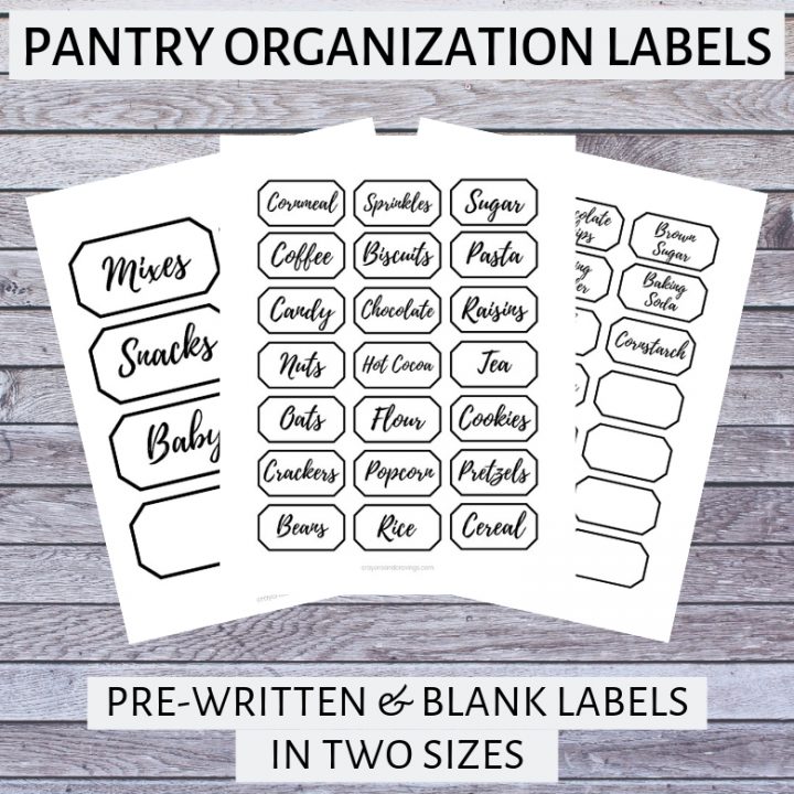 Free Printable Pantry Labels and Organization Tips