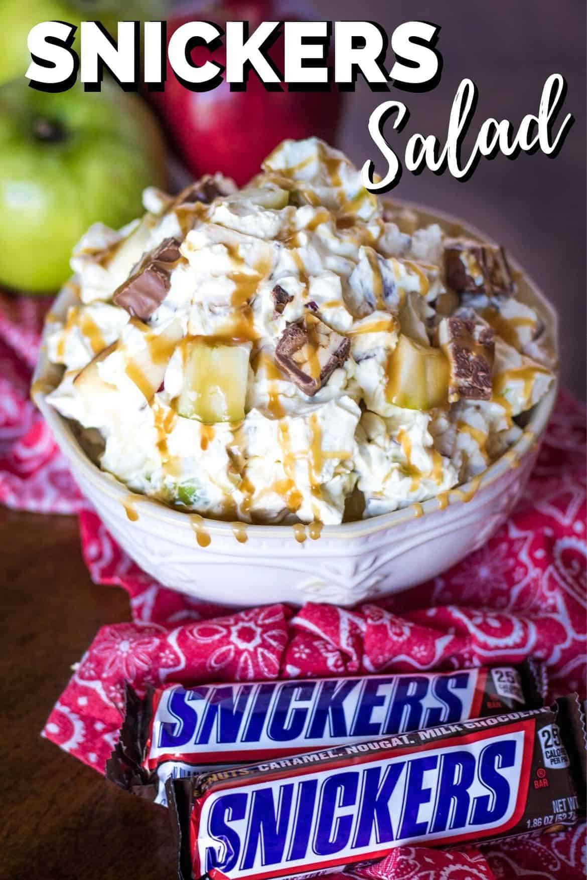 Snickers Apple Salad (Easy 10 Minute Dessert Recipe)