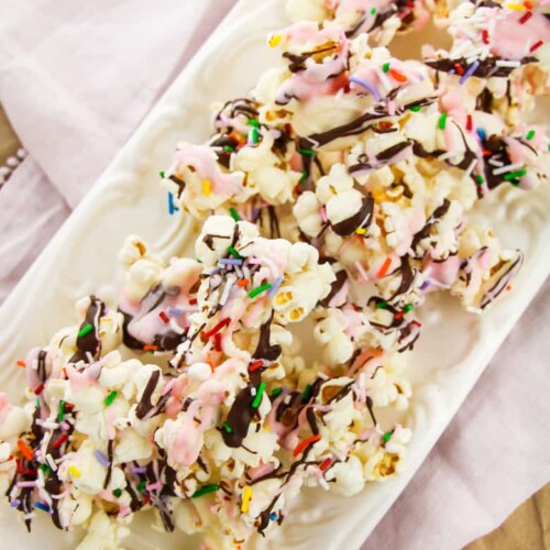 Chocolate Covered Popcorn, Ice Cream Sundae Style!