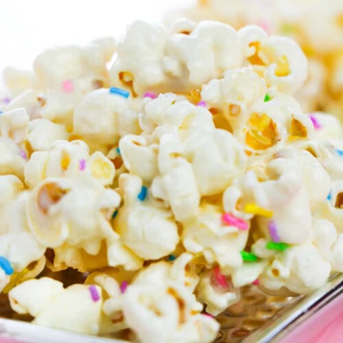 Cake Batter Popcorn Recipe {Only 5 Ingredients!}