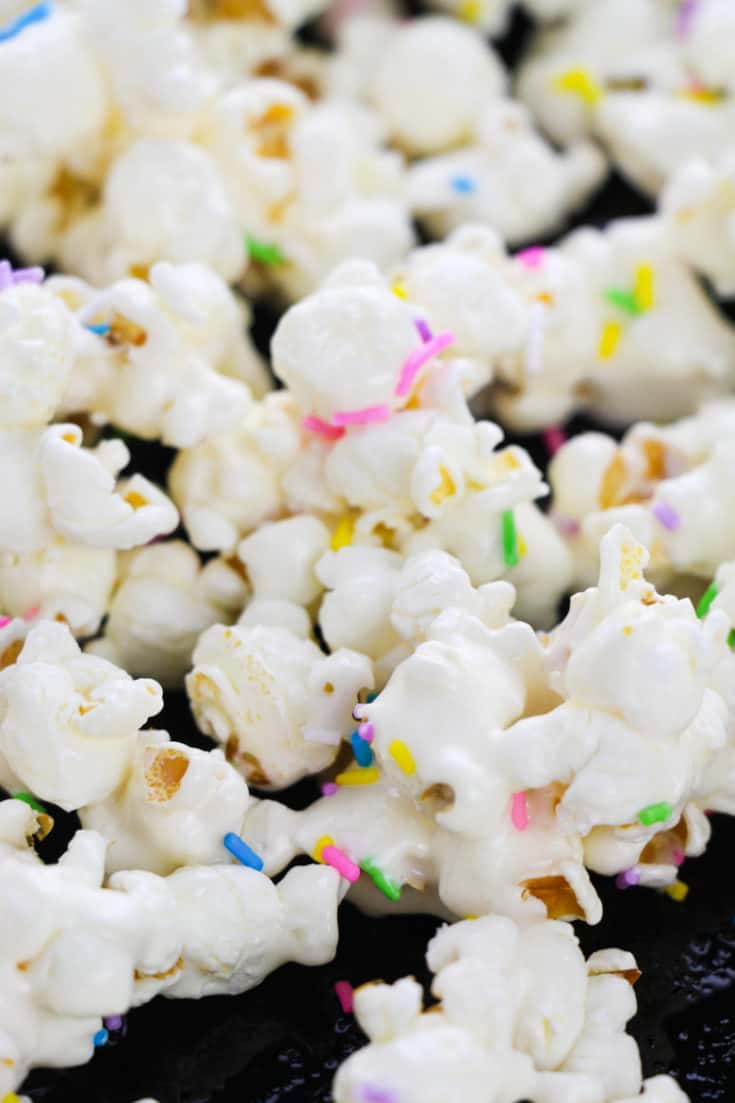 Cake Batter Popcorn Recipe {Only 5 Ingredients!}
