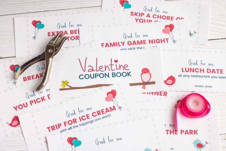 Free Printable Valentine's Day Coupon Book for Kids