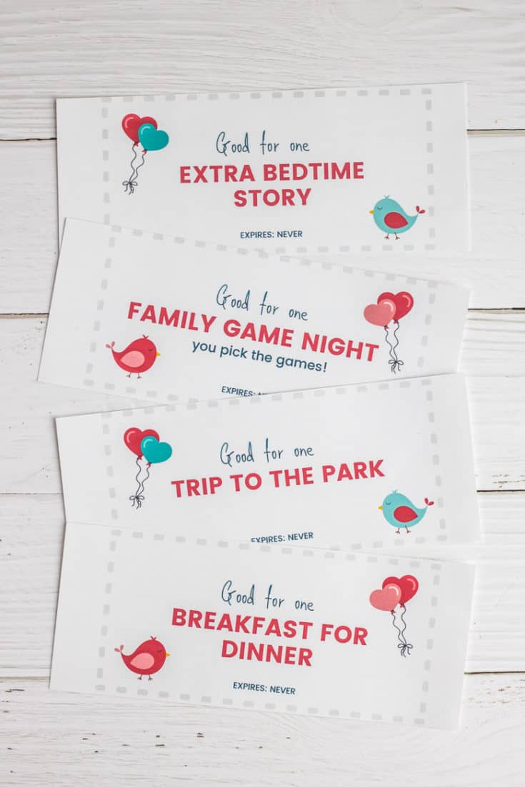 Free Printable Valentine's Day Coupon Book for Kids