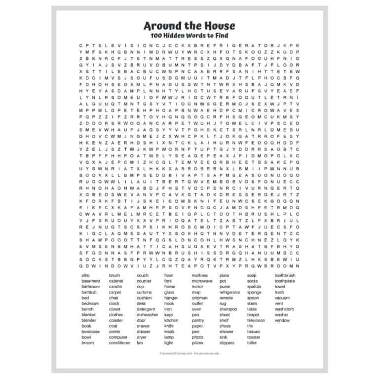 25+ FREE Printable Word Searches