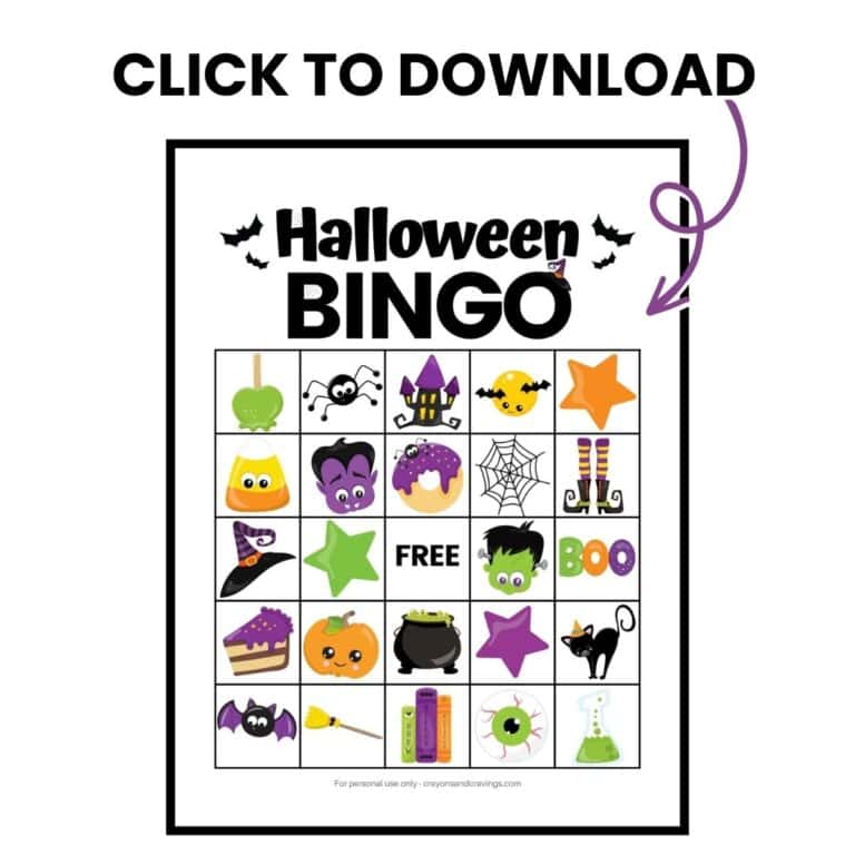 Halloween Bingo FREE Printable Halloween Game for Kids