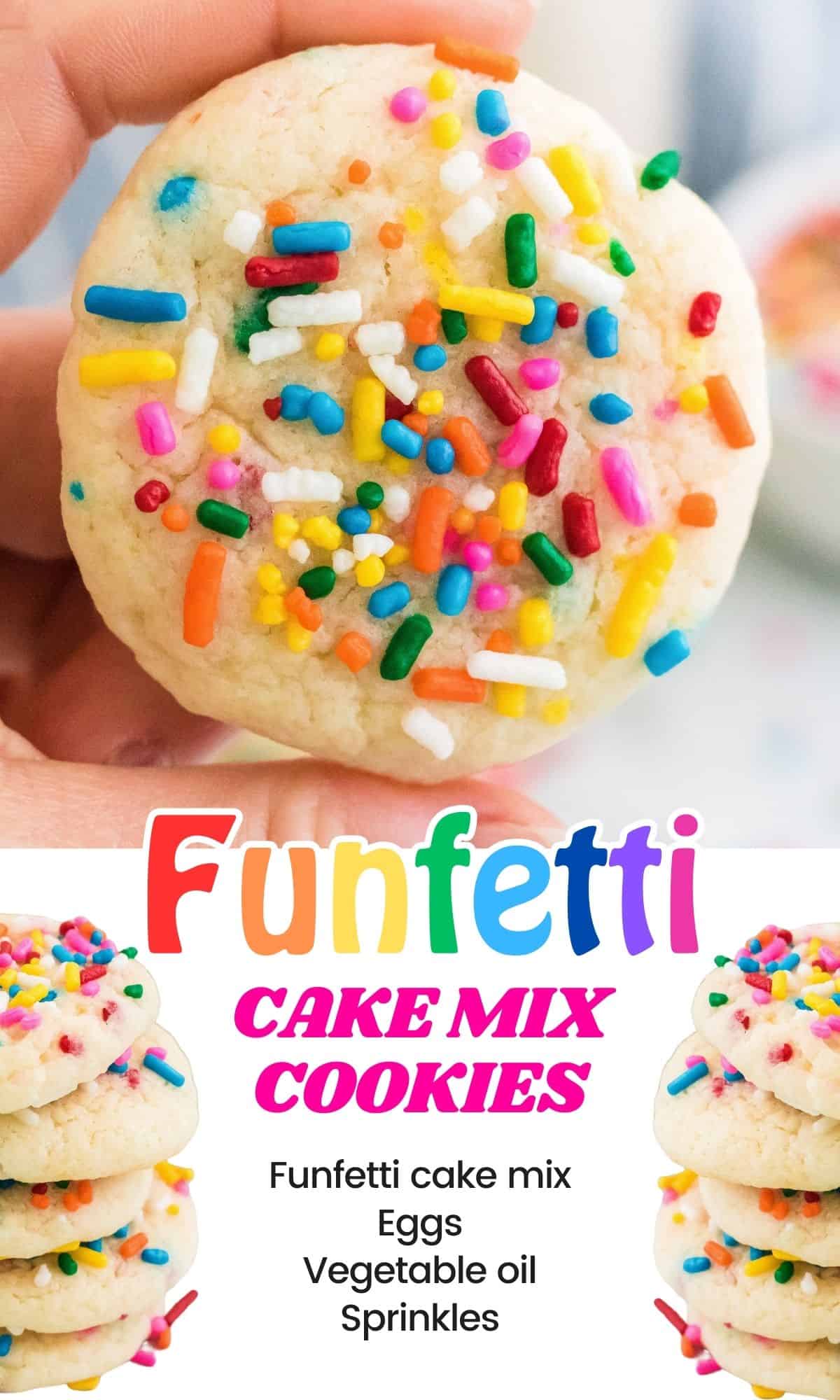 3-Ingredient Funfetti Cake Mix Cookies (Easy Recipe!)