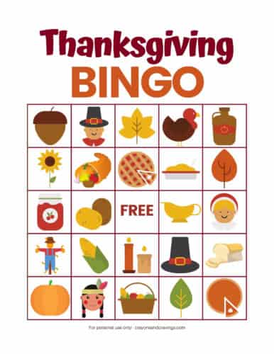 Free Printable Thanksgiving Bingo Cards (Fun Kids Game!)